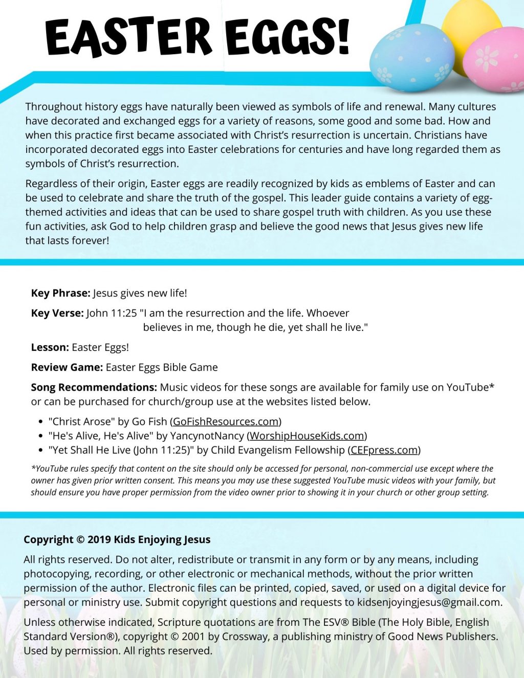 Easter Eggs Bible Lesson – Kids Enjoying Jesus