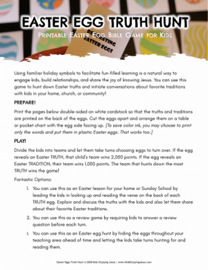 Easter Egg Truth Hunt Bible Game - Kids Enjoying Jesus