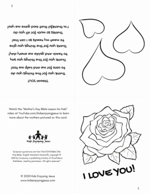 Mother’s Day Bible Craft for Kids – Kids Enjoying Jesus