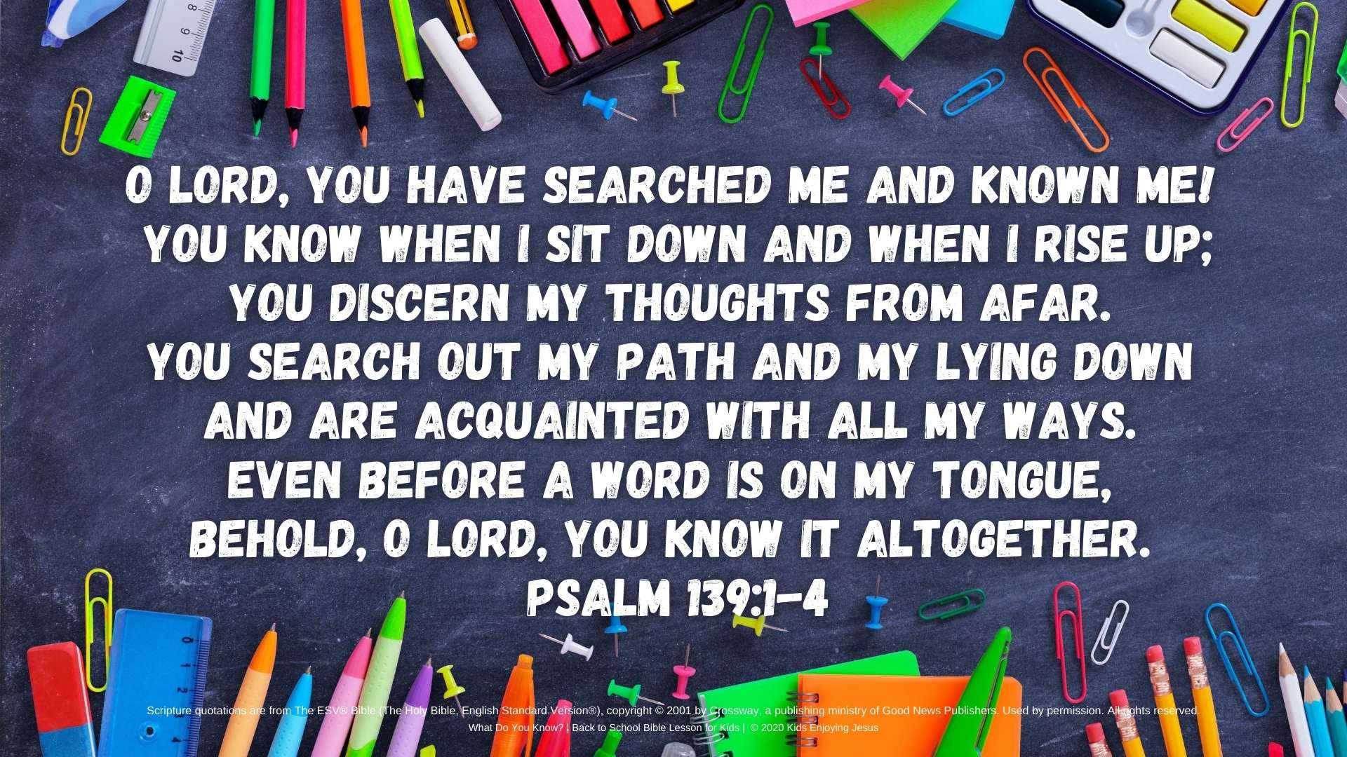 Back to School Bible Lesson for Kids - Kids Enjoying Jesus