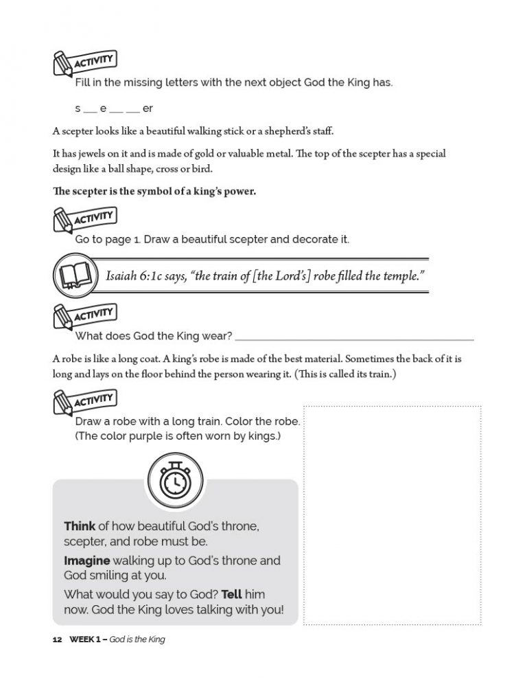 God Is My King! Devotional - Kids Enjoying Jesus