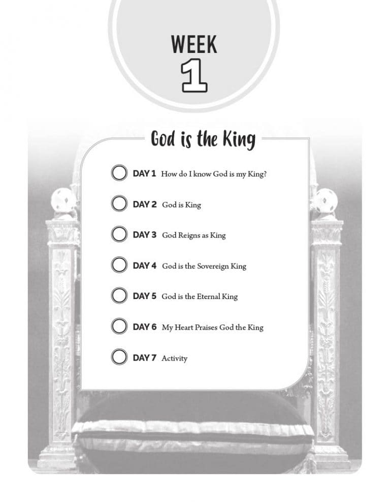God Is My King! Devotional - Kids Enjoying Jesus