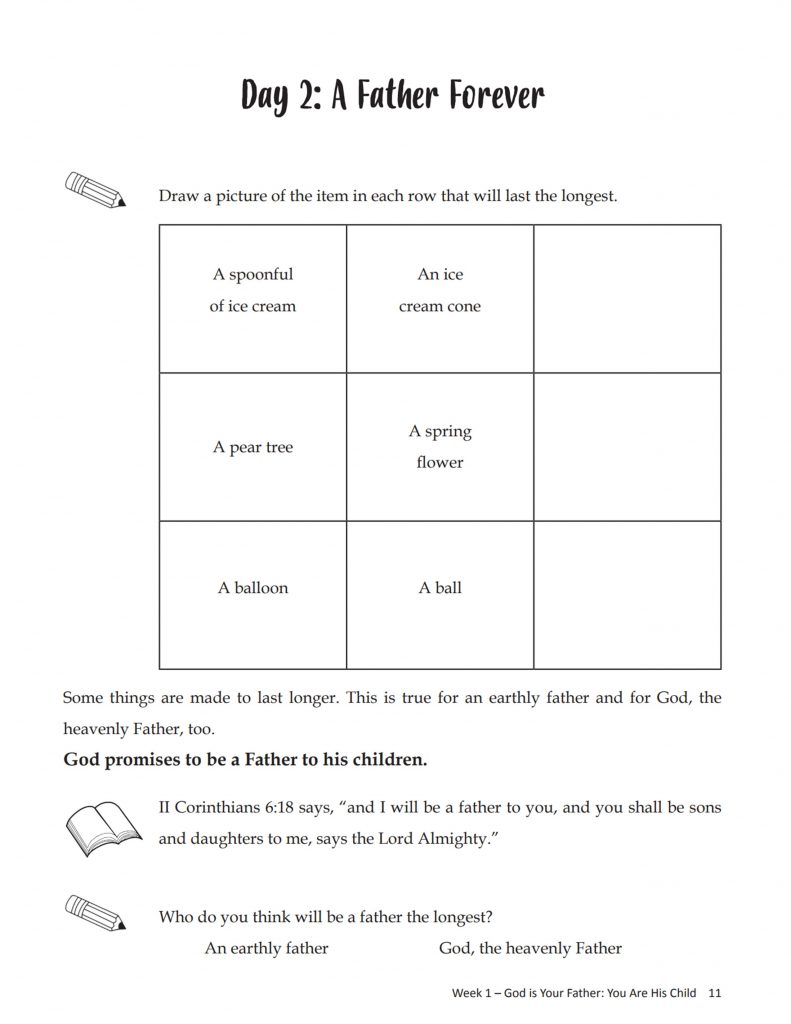 God is My Father! Devotional - Kids Enjoying Jesus