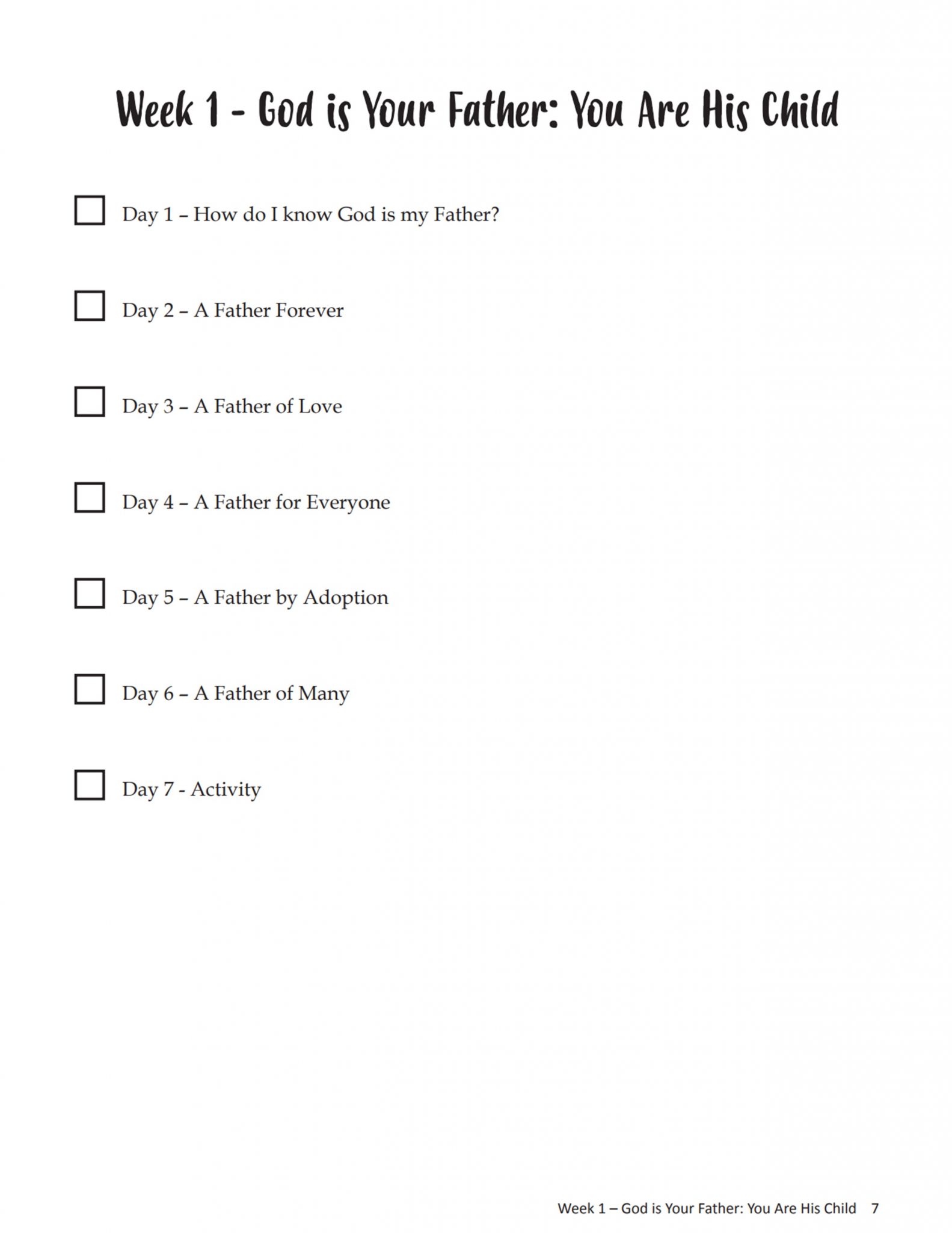 God is My Father! Devotional - Kids Enjoying Jesus