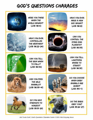 Job Trusts God! Bible Lesson - Kids Enjoying Jesus