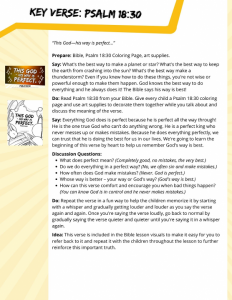 Job Trusts God! Bible Lesson - Kids Enjoying Jesus