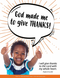 Thank You, God! Activity Guide - Kids Enjoying Jesus