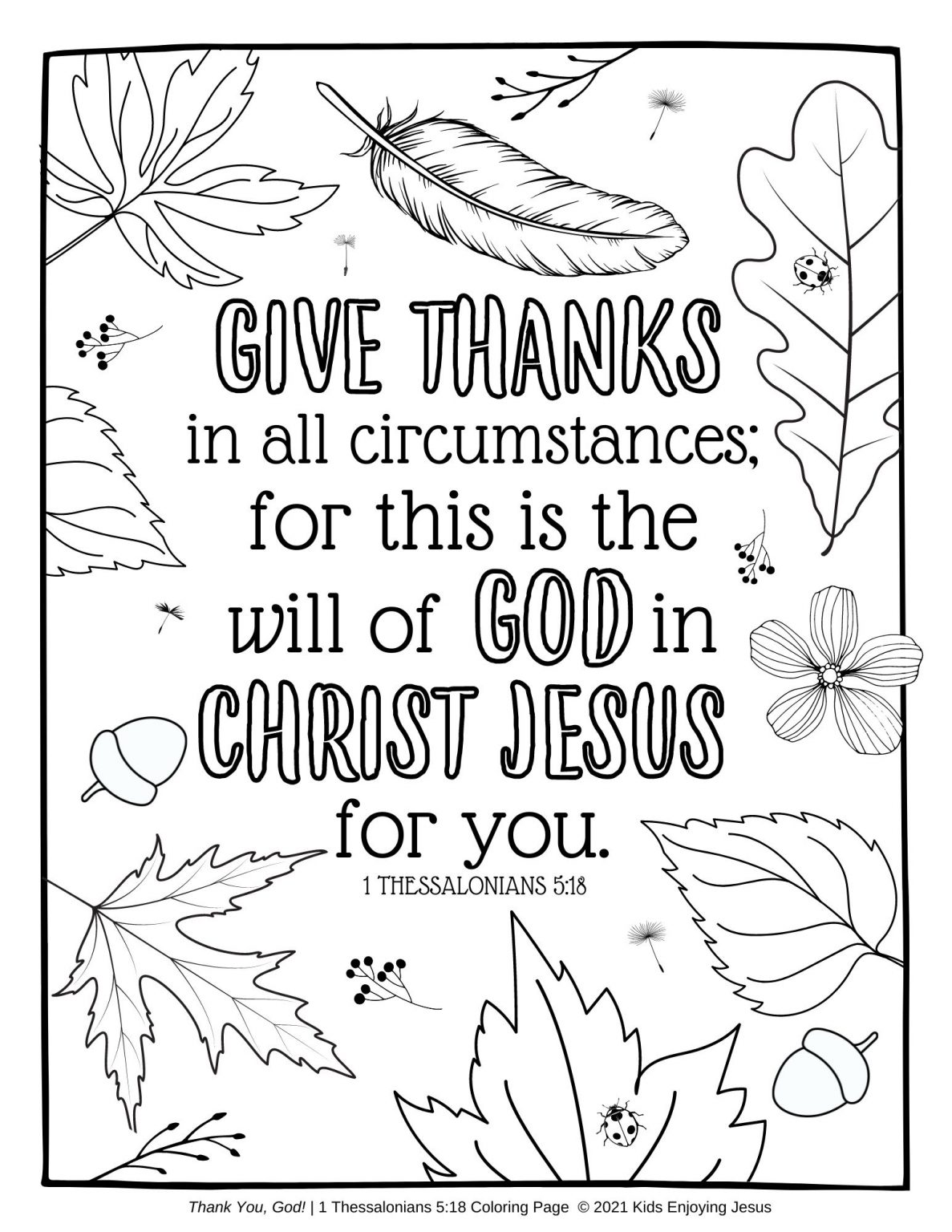 Thank You, God! Activity Guide - Kids Enjoying Jesus