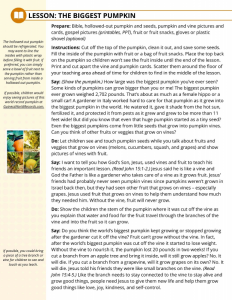 The Biggest Pumpkin - Kids Enjoying Jesus