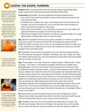 The Gospel Pumpkin - Kids Enjoying Jesus