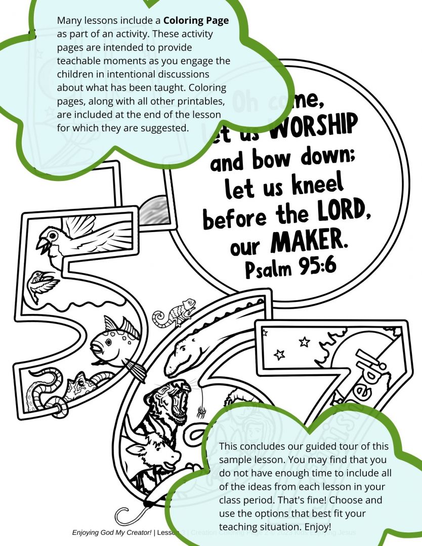 Enjoying God My Creator! Curriculum Kit – Kids Enjoying Jesus
