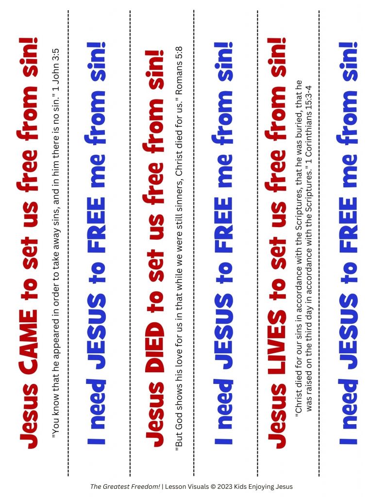 The Greatest Freedom! Lesson for Kids – Kids Enjoying Jesus