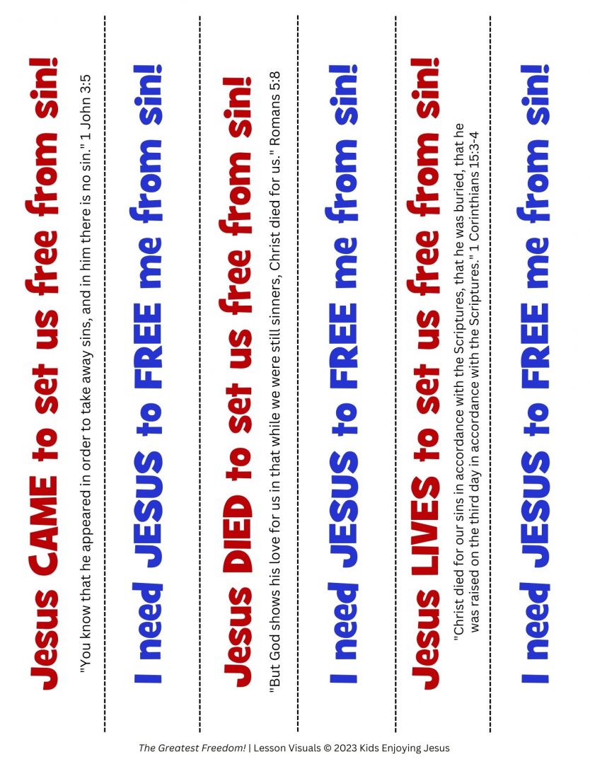 The Greatest Freedom! Lesson for Kids – Kids Enjoying Jesus